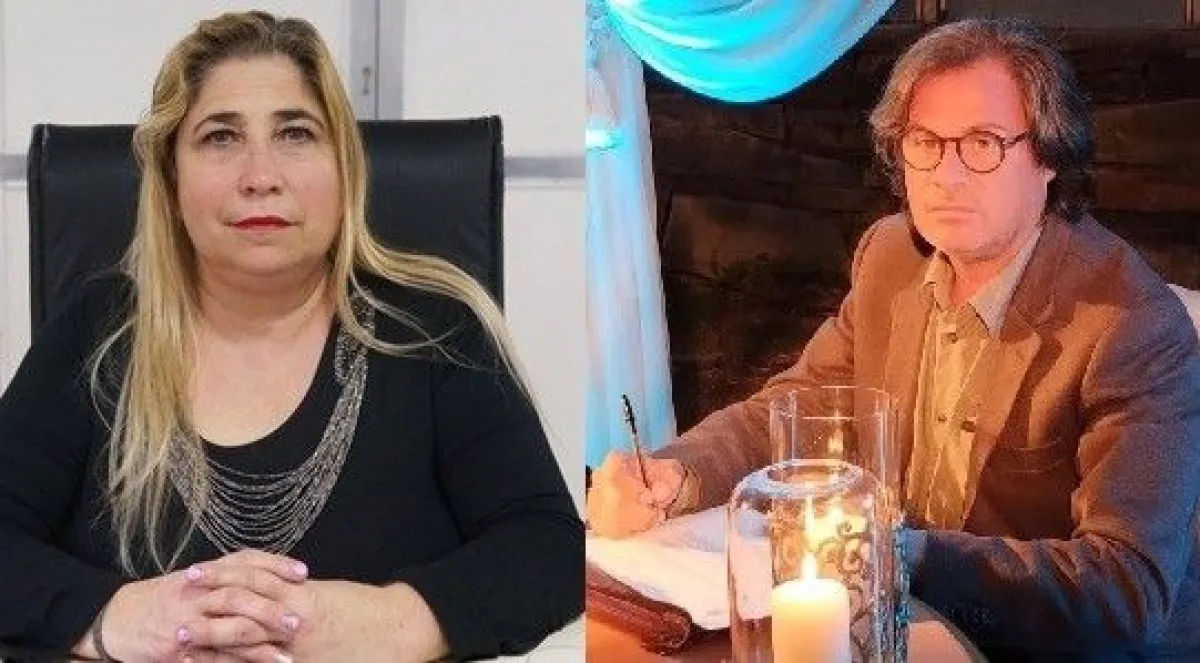 Marcela Grendene, candidata a diputada provincial y Mauricio Lamas ...